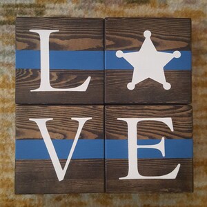Deputy Blocks. Police Officer Gift. Law Enforcement Blocks. Thin Blue ...