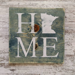 Minnesota Home Sign. State Home Decor. Rustic Home Sign. Rustic Home ...