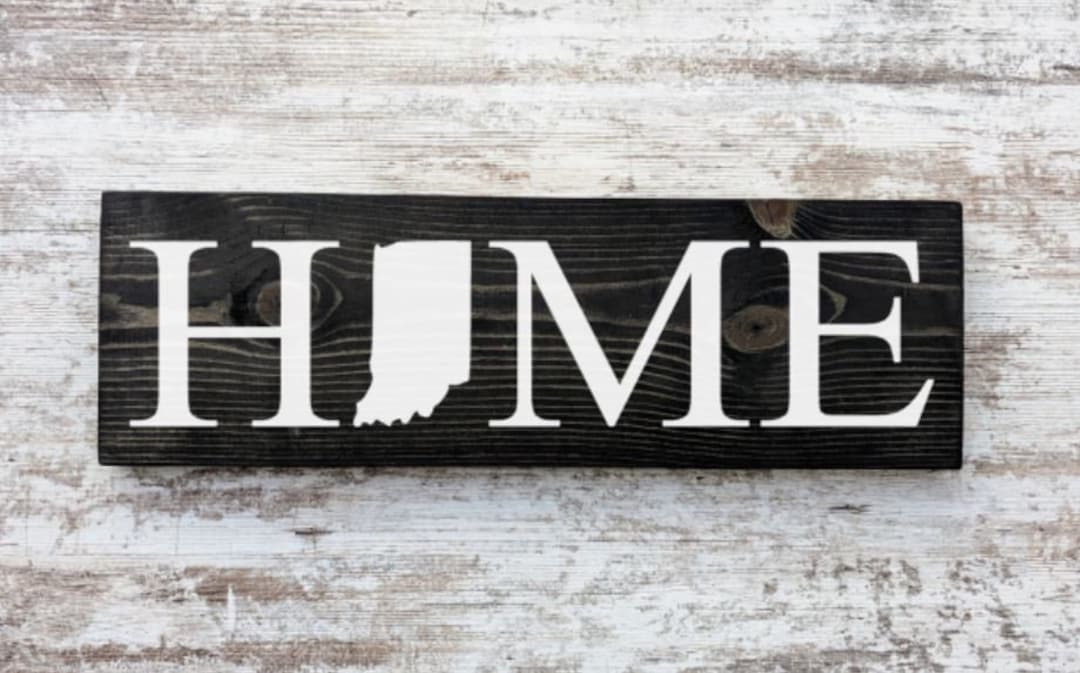 Indiana Home Sign. Indiana. Home Decor. Indiana Home Poster. Reclaimed ...