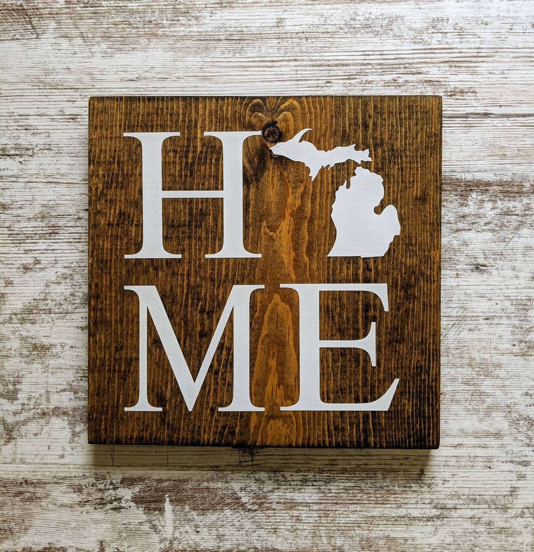 Michigan Home Sign. Michigan Home Decor. Michigan Home Poster ...