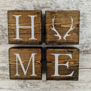 Hunting Blocks. Love Blocks. Antlers. Wood Blocks. Home Decor. Hunting ...