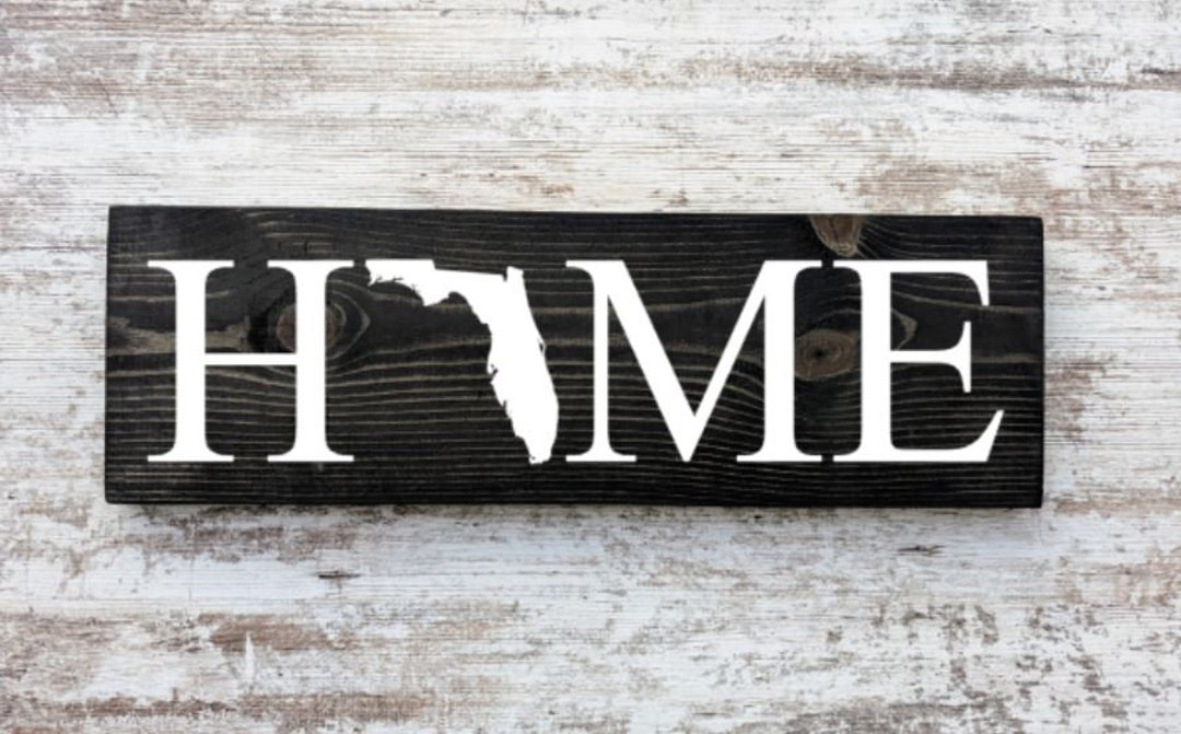 Florida Home Sign. Florida Home Decor. Florida Home Poster. Reclaimed ...
