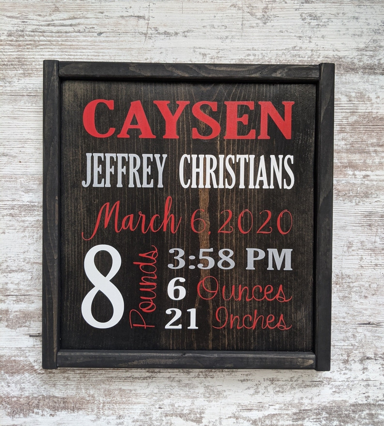 Birth Announcement Sign. Baby Birth Sign. New Born Gift. - Etsy