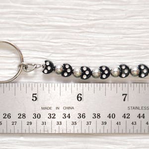 Black and Silver Crescent Moon Keychain, Womens Teens Accessories, Key ...