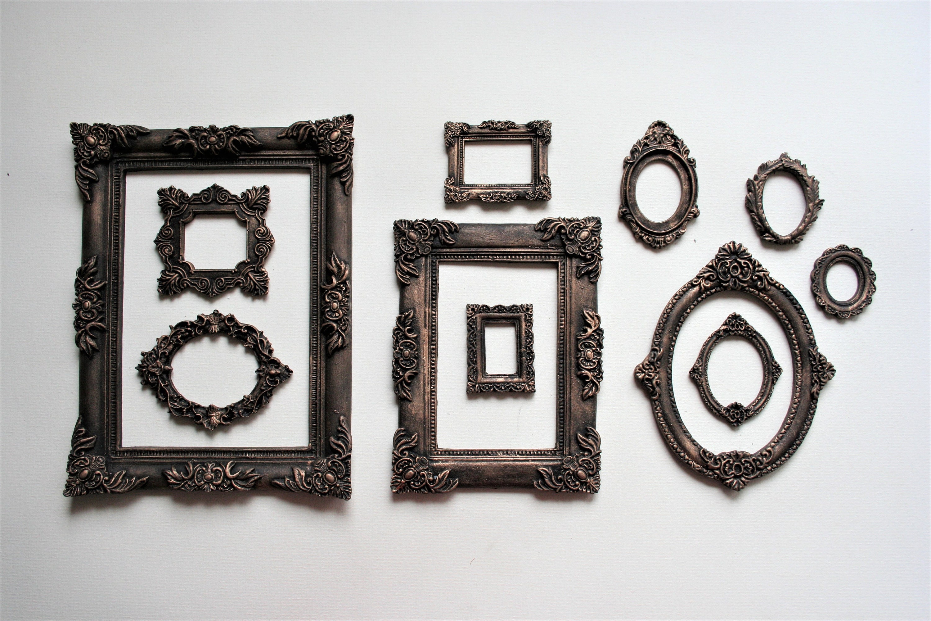 Vintage Photo Frames Set of 11 Gothic Photo Frame Mini | Etsy