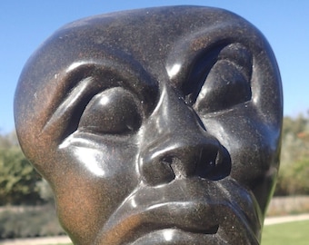 Single Face Mask With Stone Detail, Mask Sculpture Statue, Creative ...