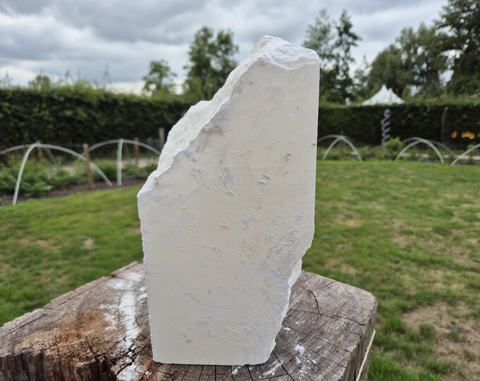 White Transparent Alabaster Stone, Piece of Stone for Sculpting, White ...