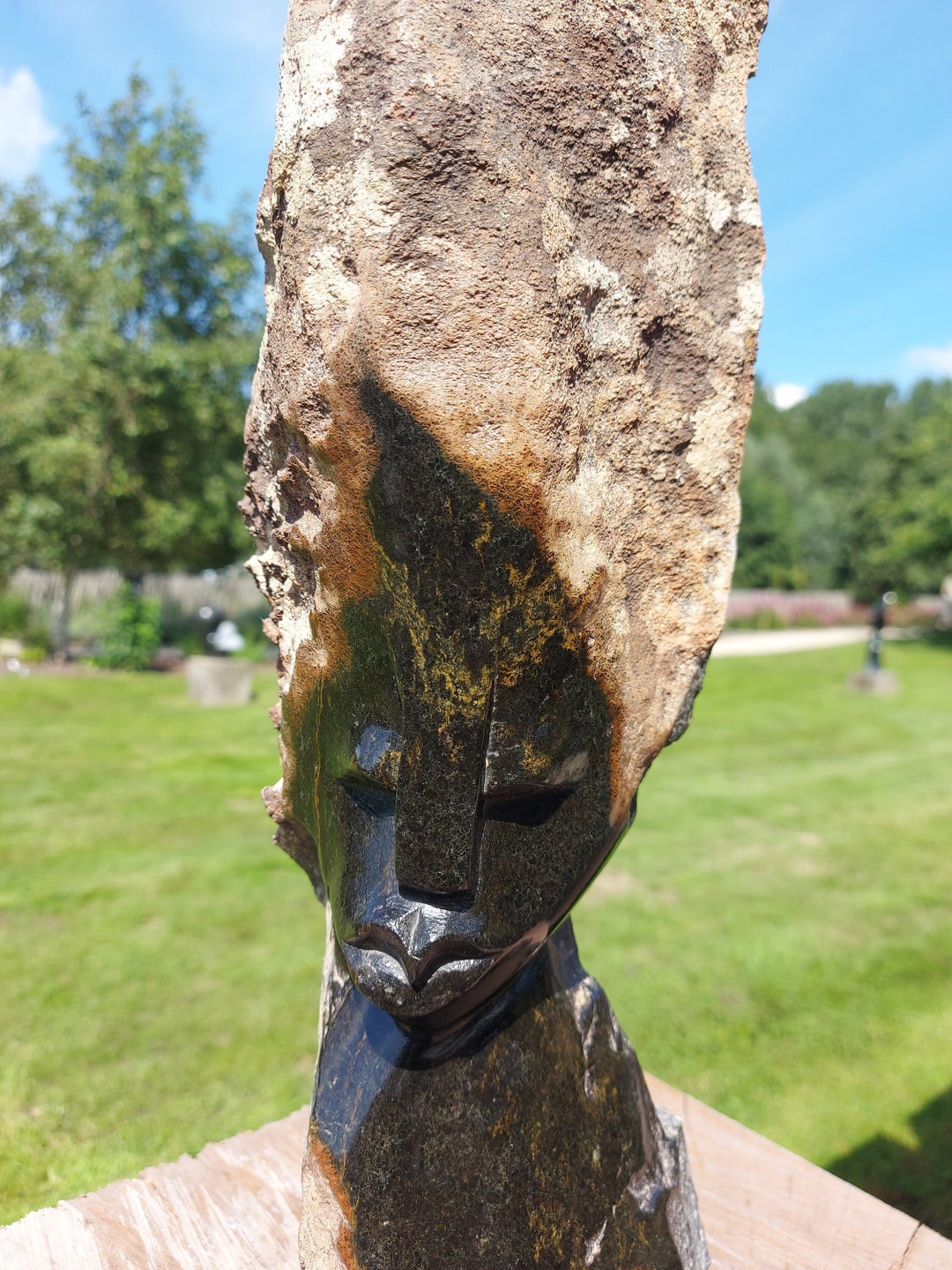 Stone Face Statue, Rock Face, Handcrafted Sculpture, Fairtrade Zimbabwe ...