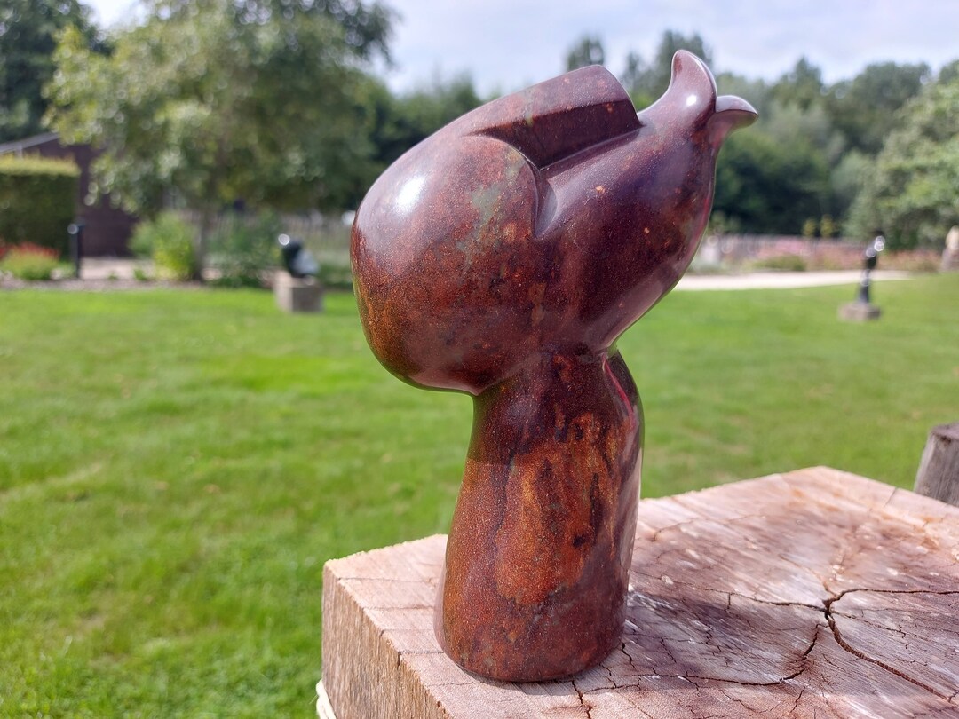 Stone Statue, Face Creation in Cobalt Serpentine, Handcrafted in ...