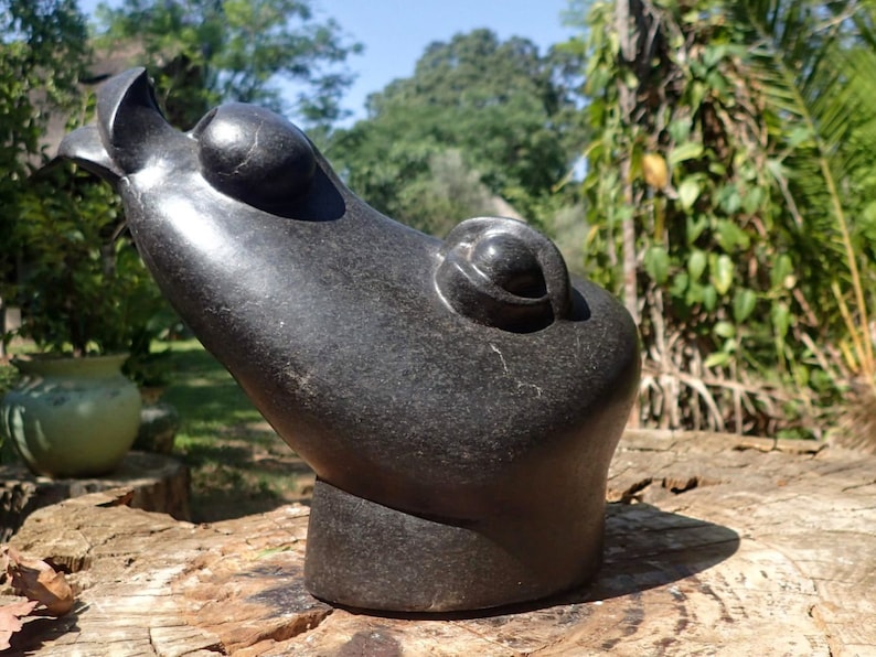 Stone Statue, Primitive Head, Sculpture Made in Artist Village ...