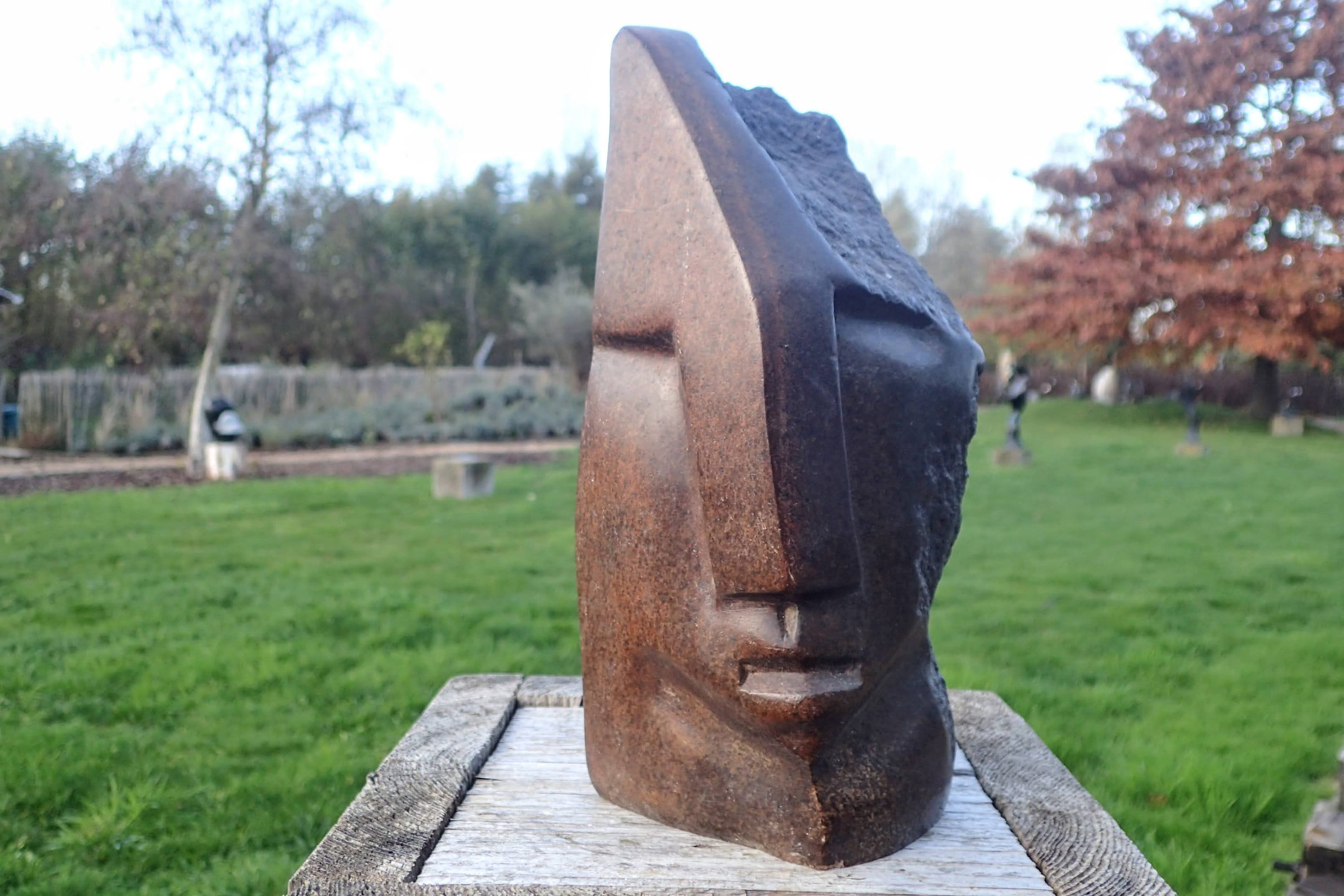 Face Stone Sculpture Stone Statue Mask Handcrafted in - Etsy