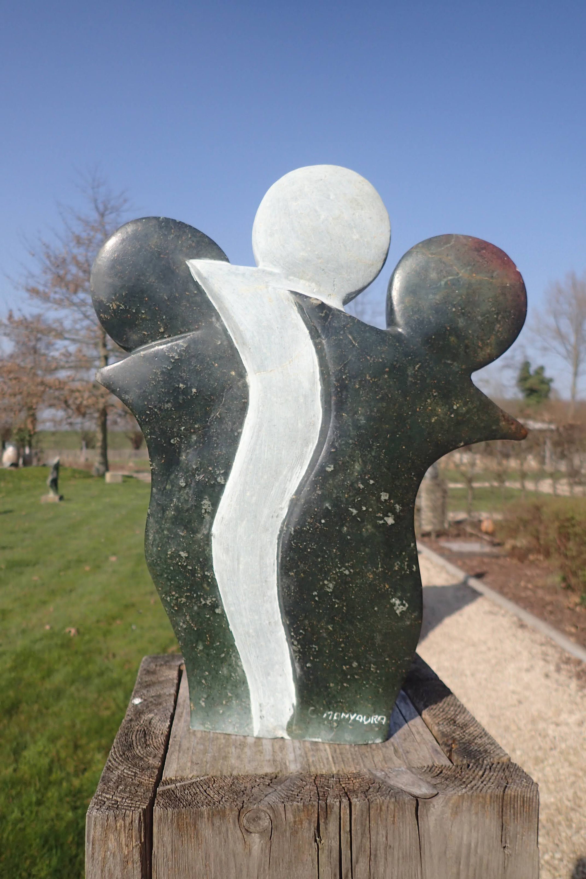Stone Statue, of 3 Friends, Group of People, Symbol Friendship, Stone ...