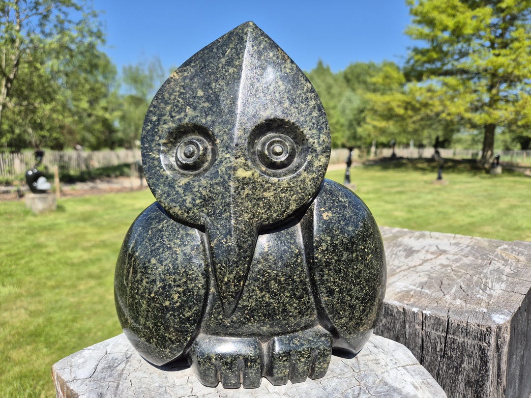Statue, Owl Creation in Stone, Cute Owls, Sculpture Handcrafted in ...
