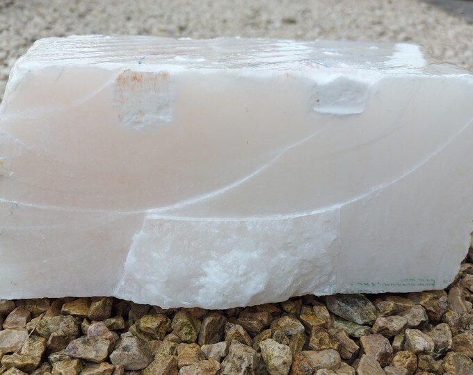 Alabaster Stone, Piece of Stone for Sculpting, Pink Alabaster, Approx ...