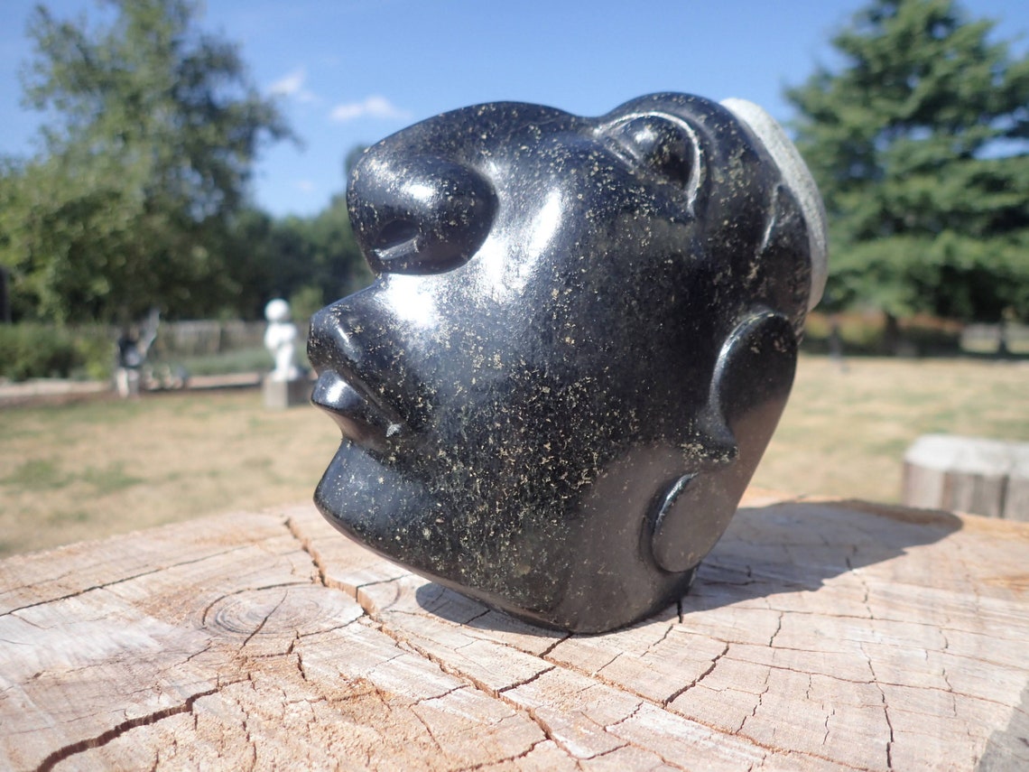 African Face Creation, Stone Sculpture, Fairtrade Zimbabwe, Shona-art ...