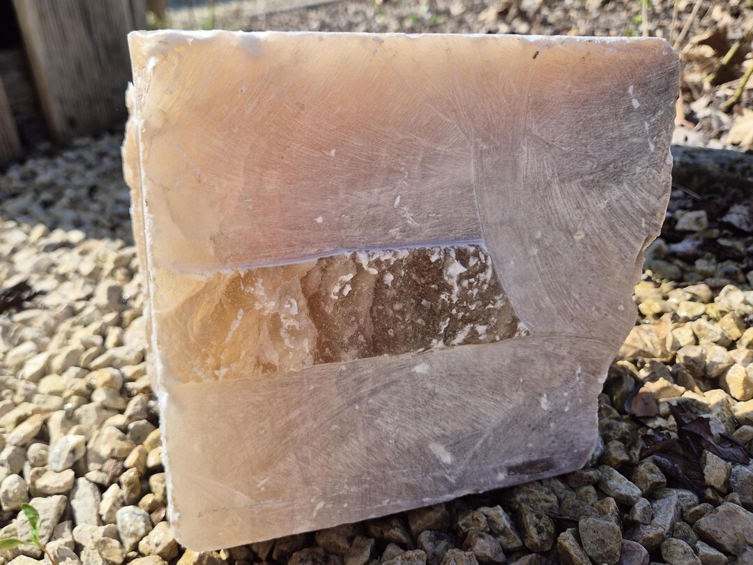 Alabaster Stone, Piece of Stone for Sculpting, Caramel Coloured ...