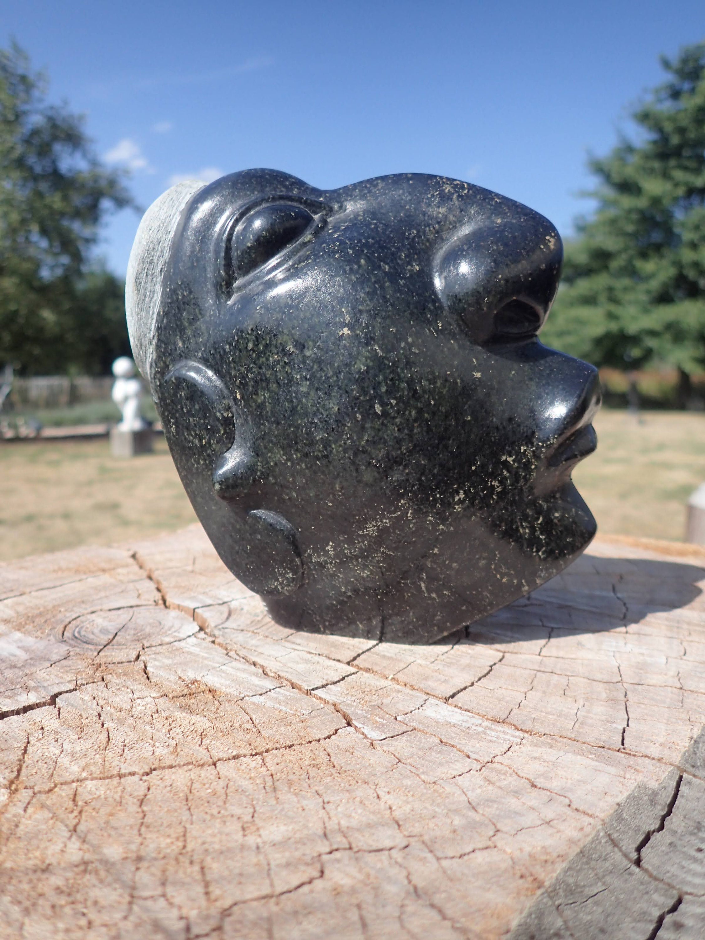 African Face Creation Stone Sculpture Fairtrade Zimbabwe - Etsy