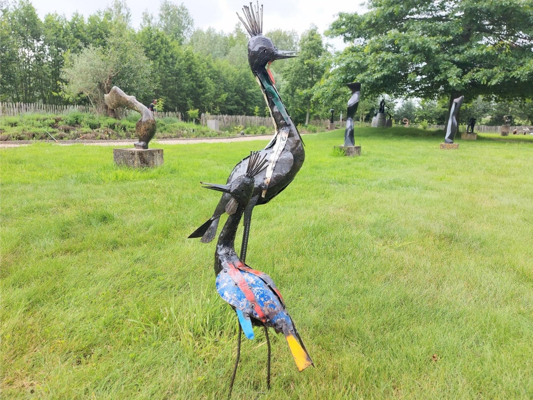 Crown Crane Made From Recycled Metal, Handmade in Zimbabwe, Crane ...