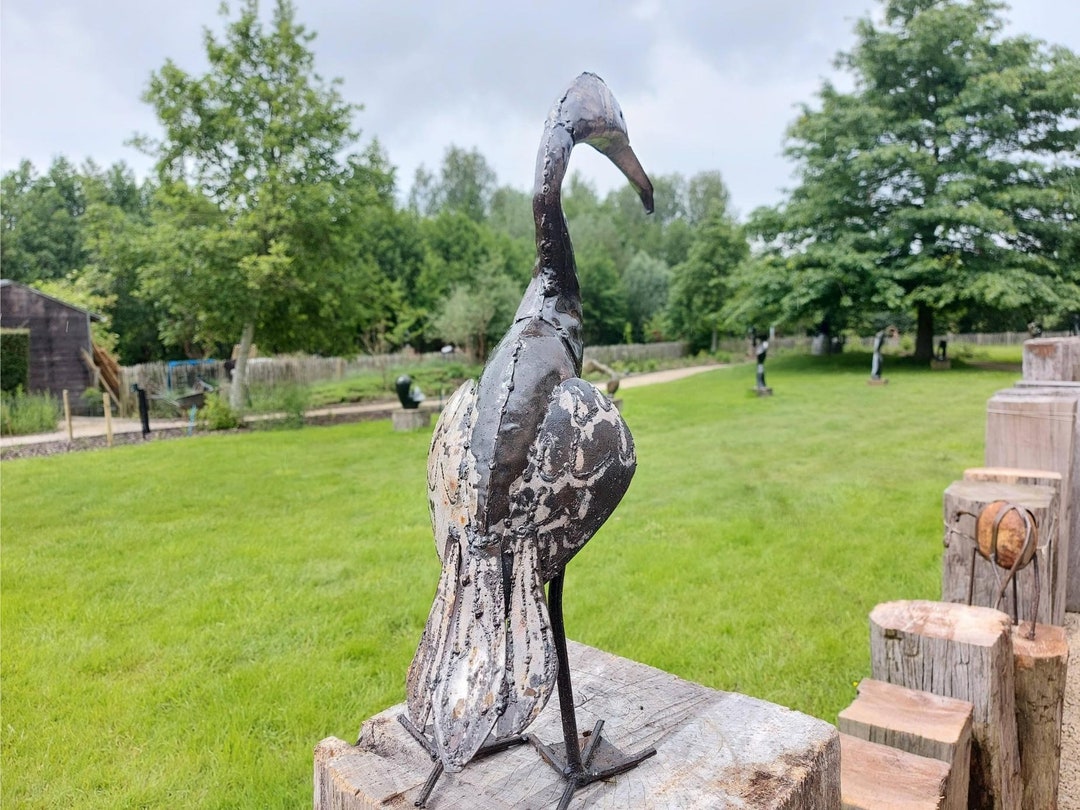 Cormorant Made From Recycled Metal, Handmade in Zimbabwe, Height 60 Cm ...