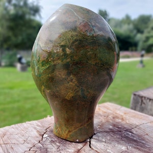 Statue Moonface in Stone, Face Creation, Stone Sculpture, Handcrafted ...