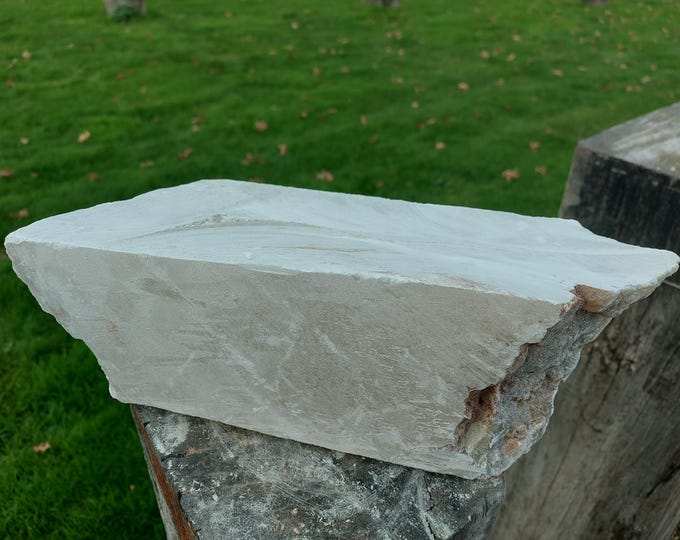 White Translucent Alabaster Stone, Piece of Stone for Sculpting, White ...