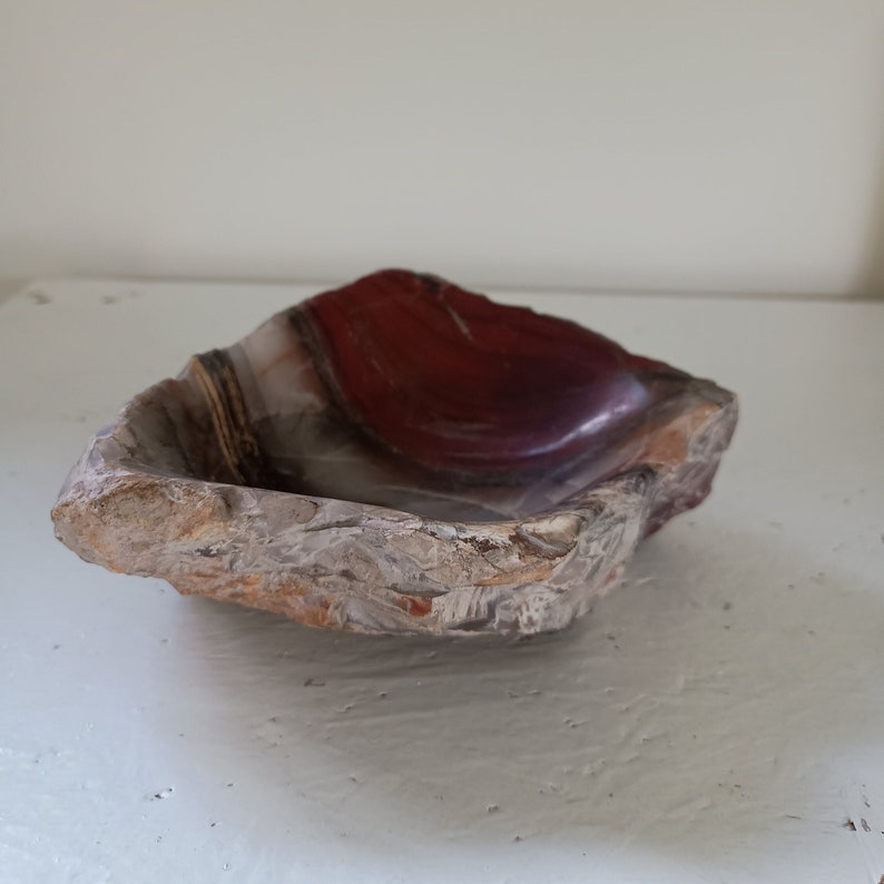 Stone Bowl, Red Jasper, Quartz, Decorative Bowl, Artsy Bowl From Stone ...