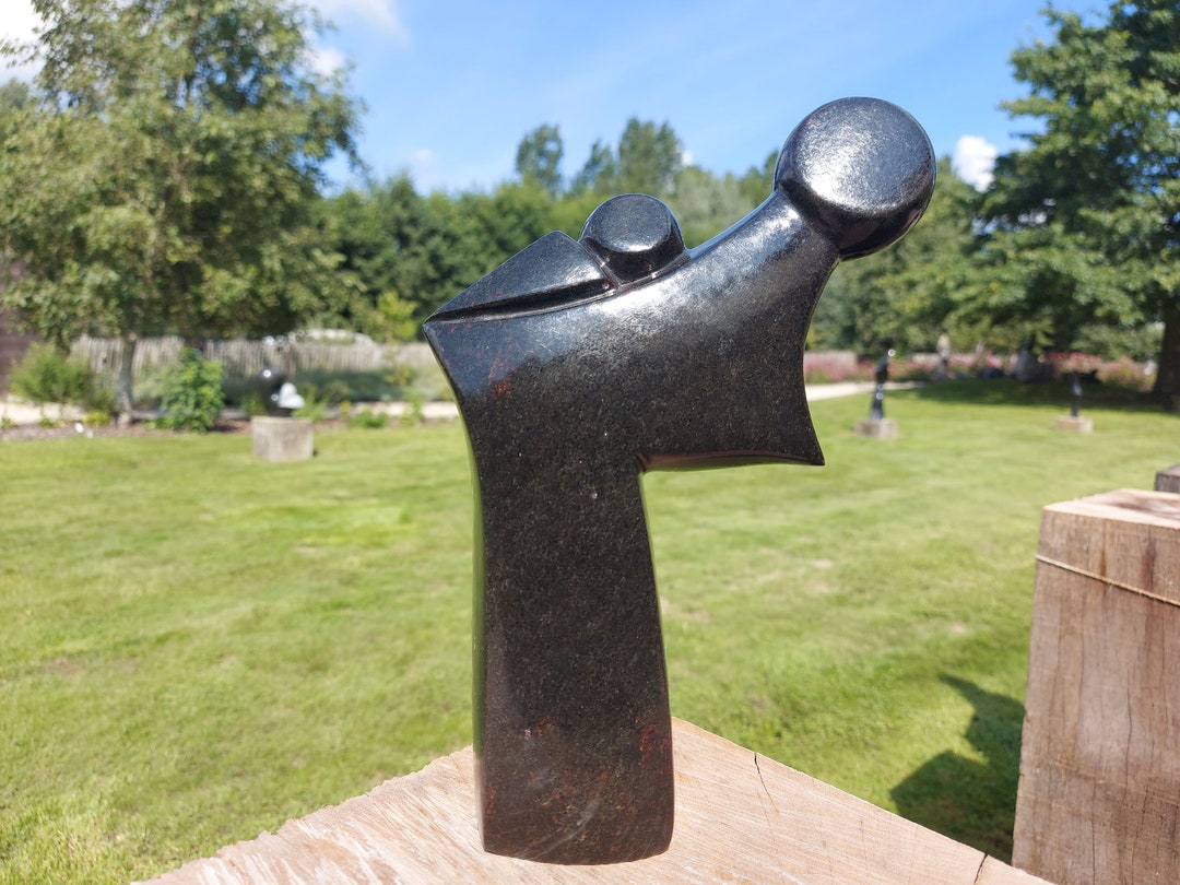 Stone Statue Mother and Baby, Handcrafted in Zimbabwe, Mother Carrying ...