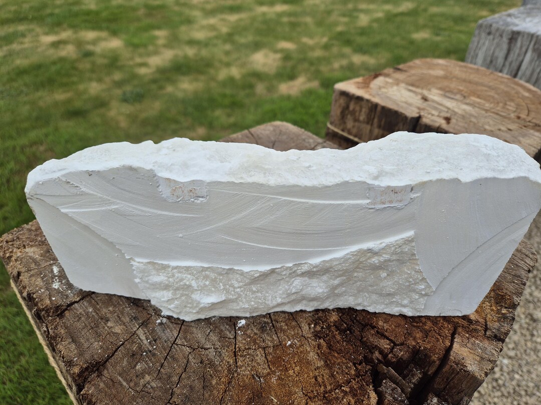 White Alabaster Stone, Piece of Stone for Sculpting, White Alabaster, 6 ...