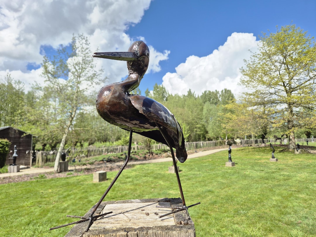 Metal Water Bird Ornaments, Garden Statues, Grutto, Avocette or Lapwing ...
