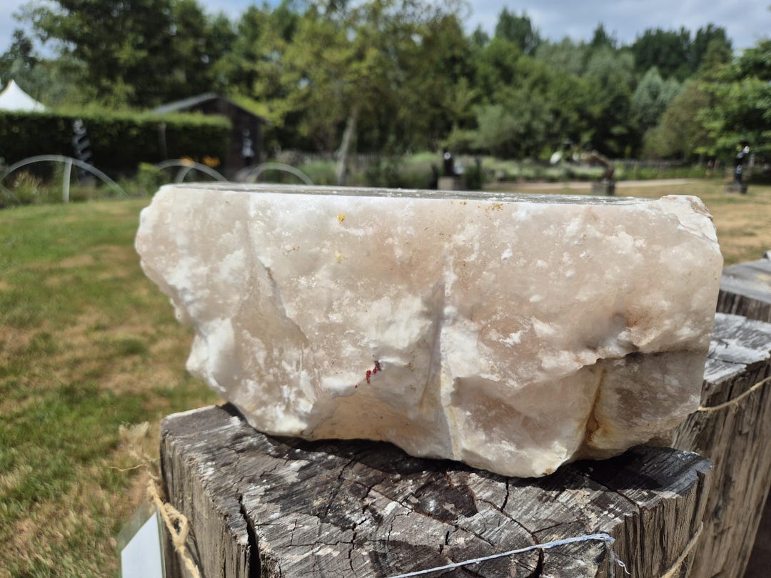 White Transparent Alabaster Stone, Piece of Stone for Sculpting, White ...