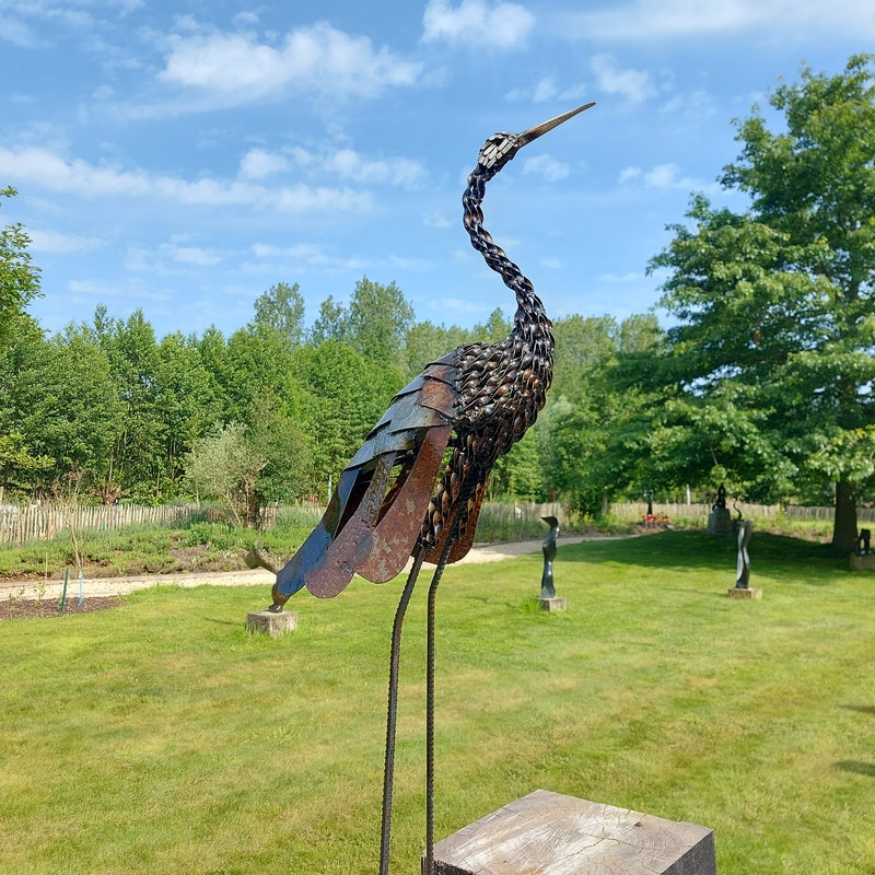 Metal Heron - Etsy