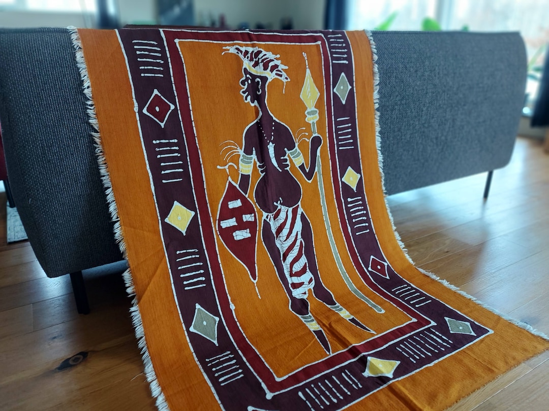 Unique Wall Decoration, Handmade in Zimbabwe, Traditional Batik, Tribal ...