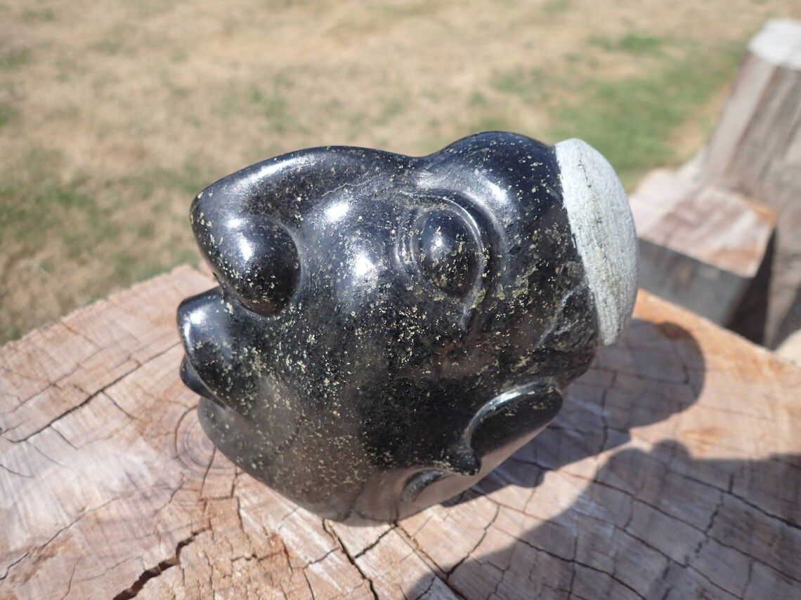 African Face Creation, Stone Sculpture, Fairtrade Zimbabwe, Shona-art ...