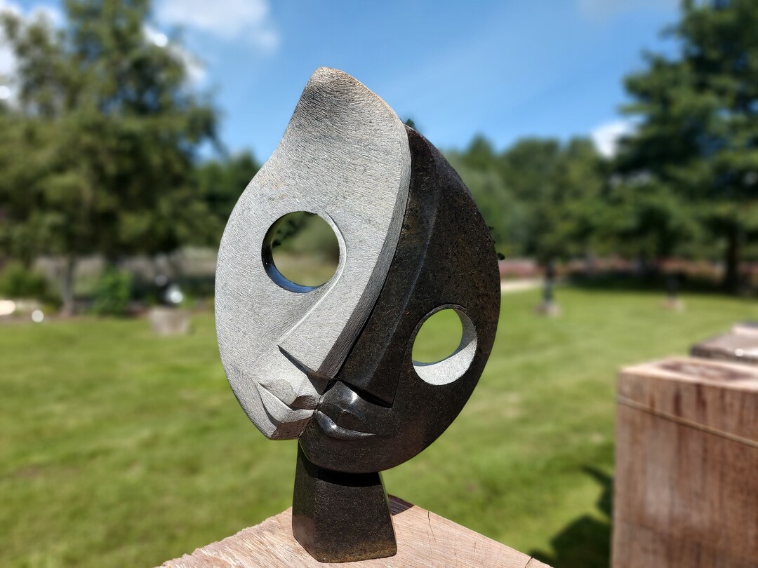 Stone Sculpture "lovers", African Face Creation, Stone Sculpture ...