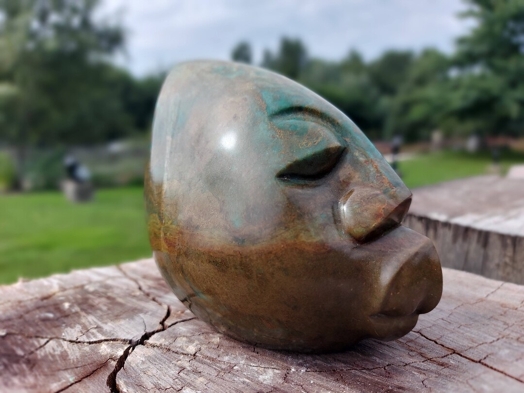 African Face Creation, Stone Sculpture, Fairtrade Zimbabwe, Shona-art ...