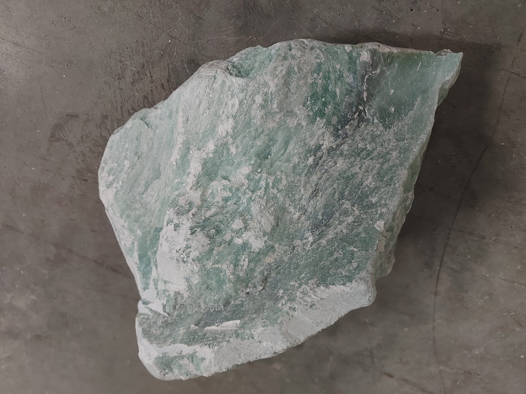 1 Chunk of Turquoise Soapstone, 13 to 19 Lbs Steatite Rock, Soft Stone for Carving, Beautiful ...