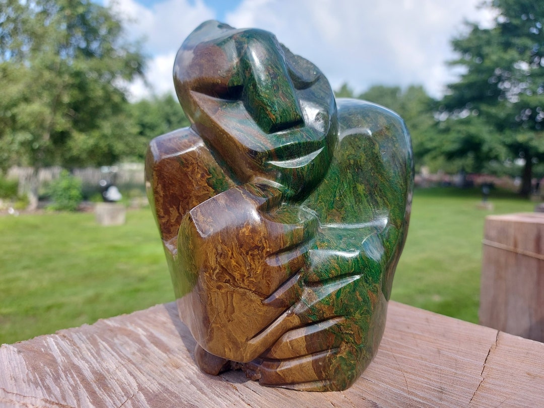 Stone Sculpture Powerful Expression Tribal Statue Stone - Etsy