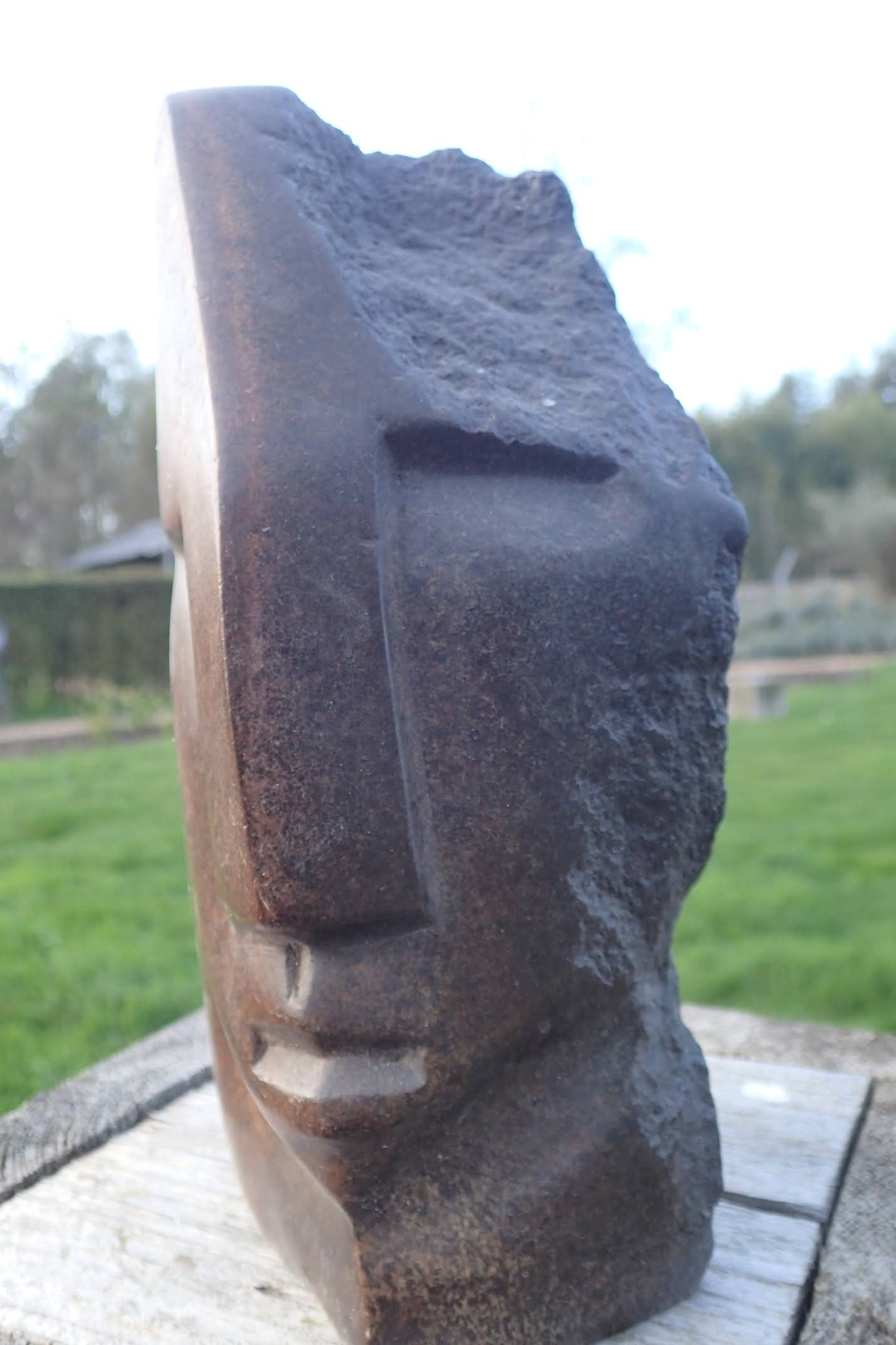 Face Stone Sculpture Stone Statue Mask Handcrafted in - Etsy