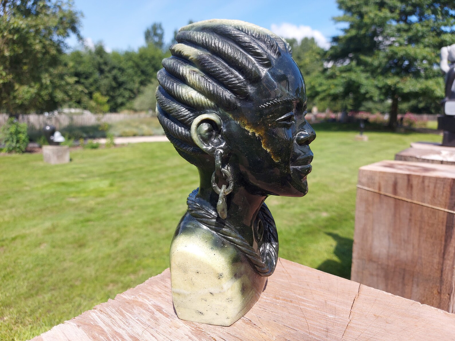 Elegant Lady, Stunning Statue of a Woman, Many Details, Stone Sculpture ...