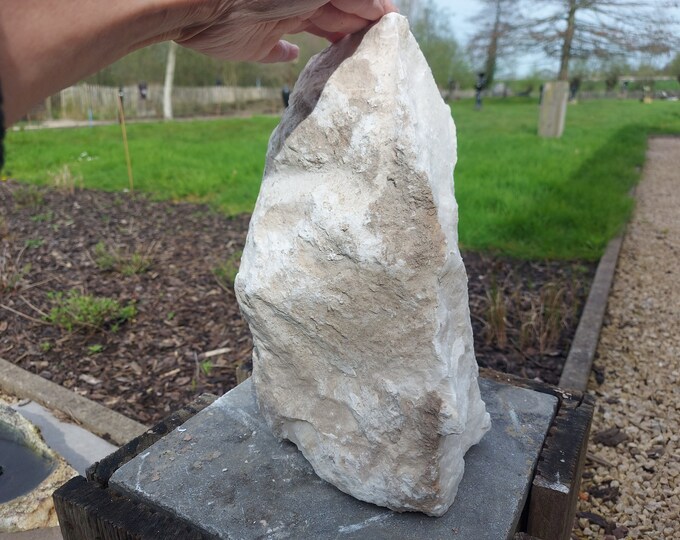 Alabaster Stone, Piece of Stone for Sculpting, Tuber Form White Clouded ...