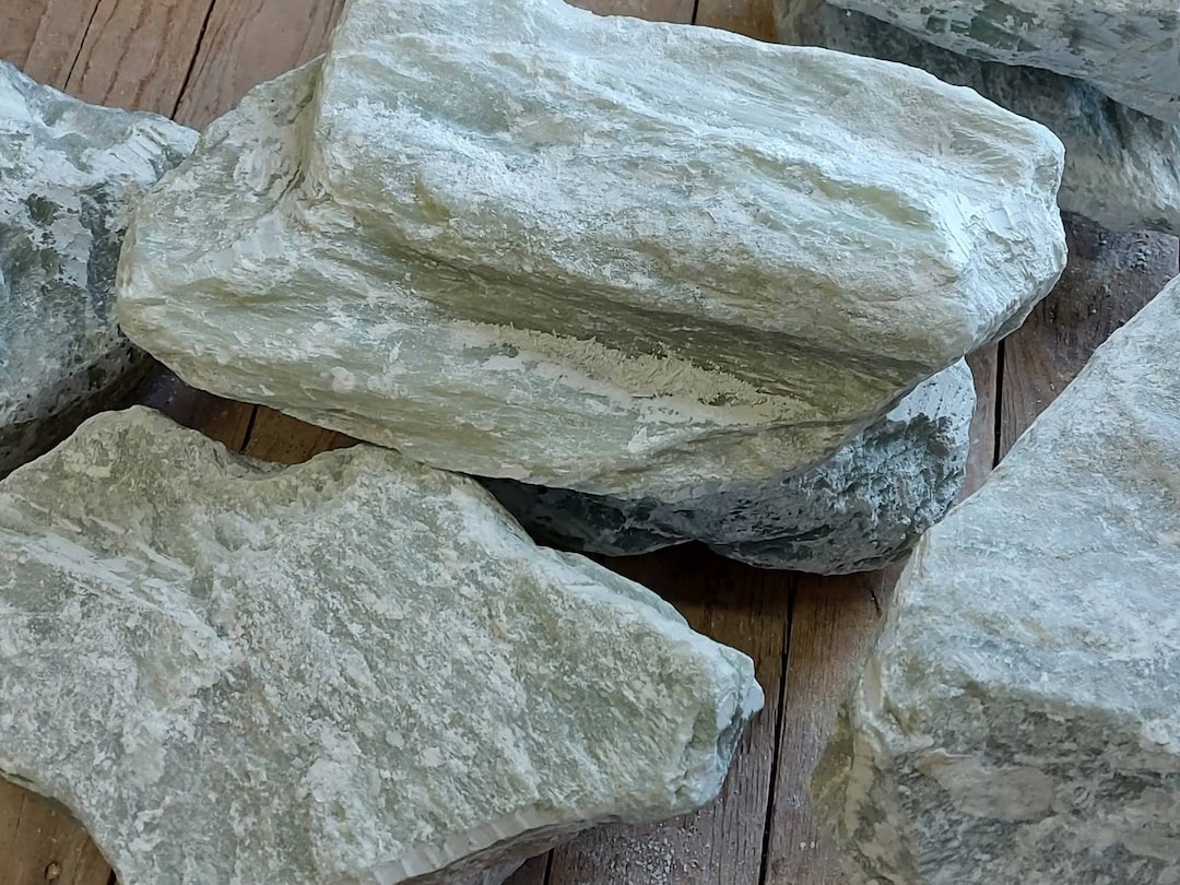 1 Block of Lime Soapstone, 8 to 10 Kg Steatite Rock, Soft Stone for ...