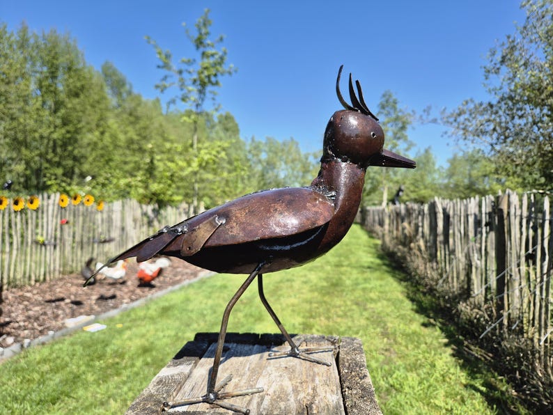 Metal Water Bird Ornaments, Garden Statues, Grutto, Avocette or Lapwing ...