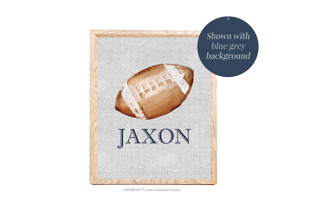 Custom Football Name Print Football Nursery Decor Sports Nursery Decor ...