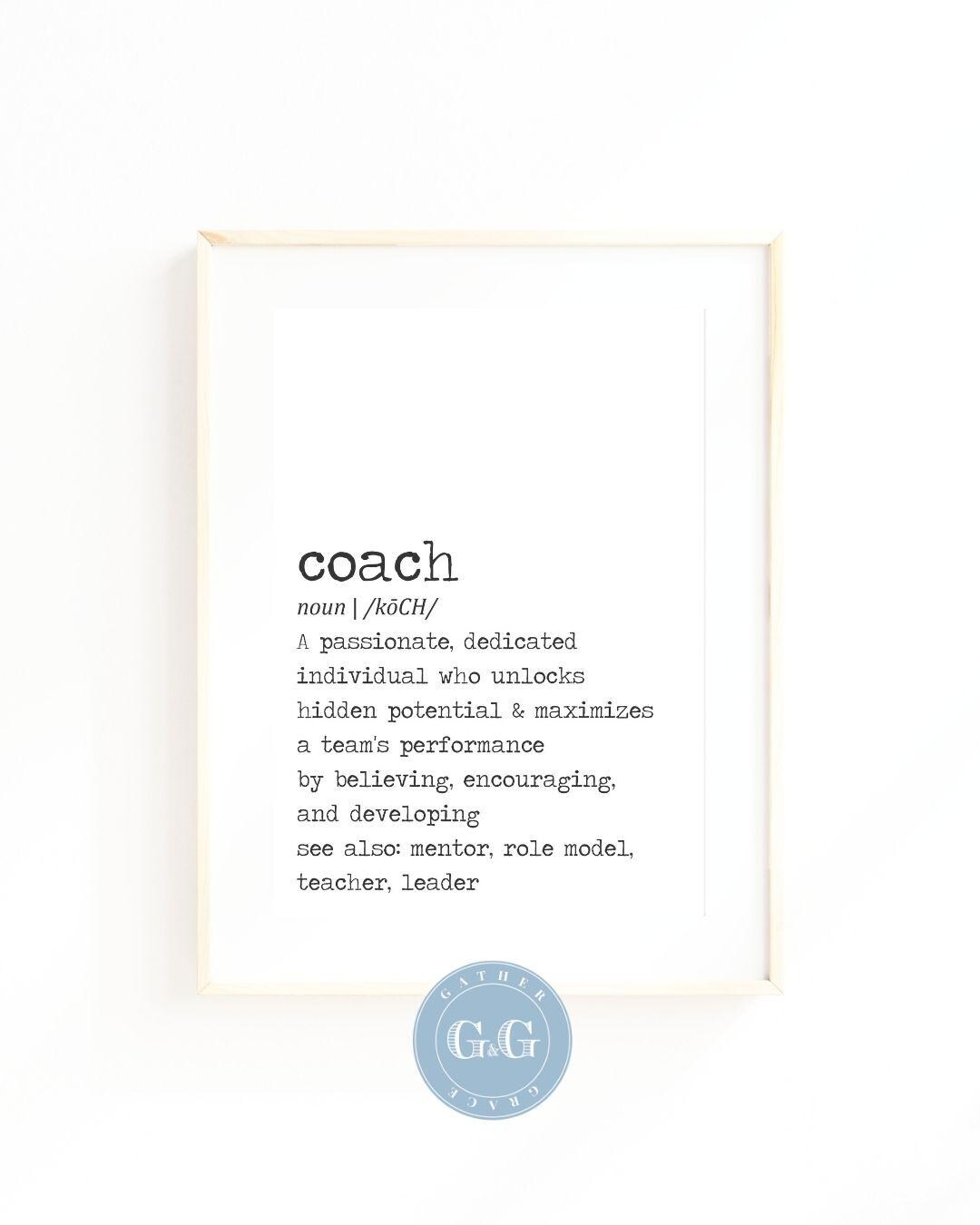 Coach Definition | Coach Definition Printable | Coach Art | Coach ...