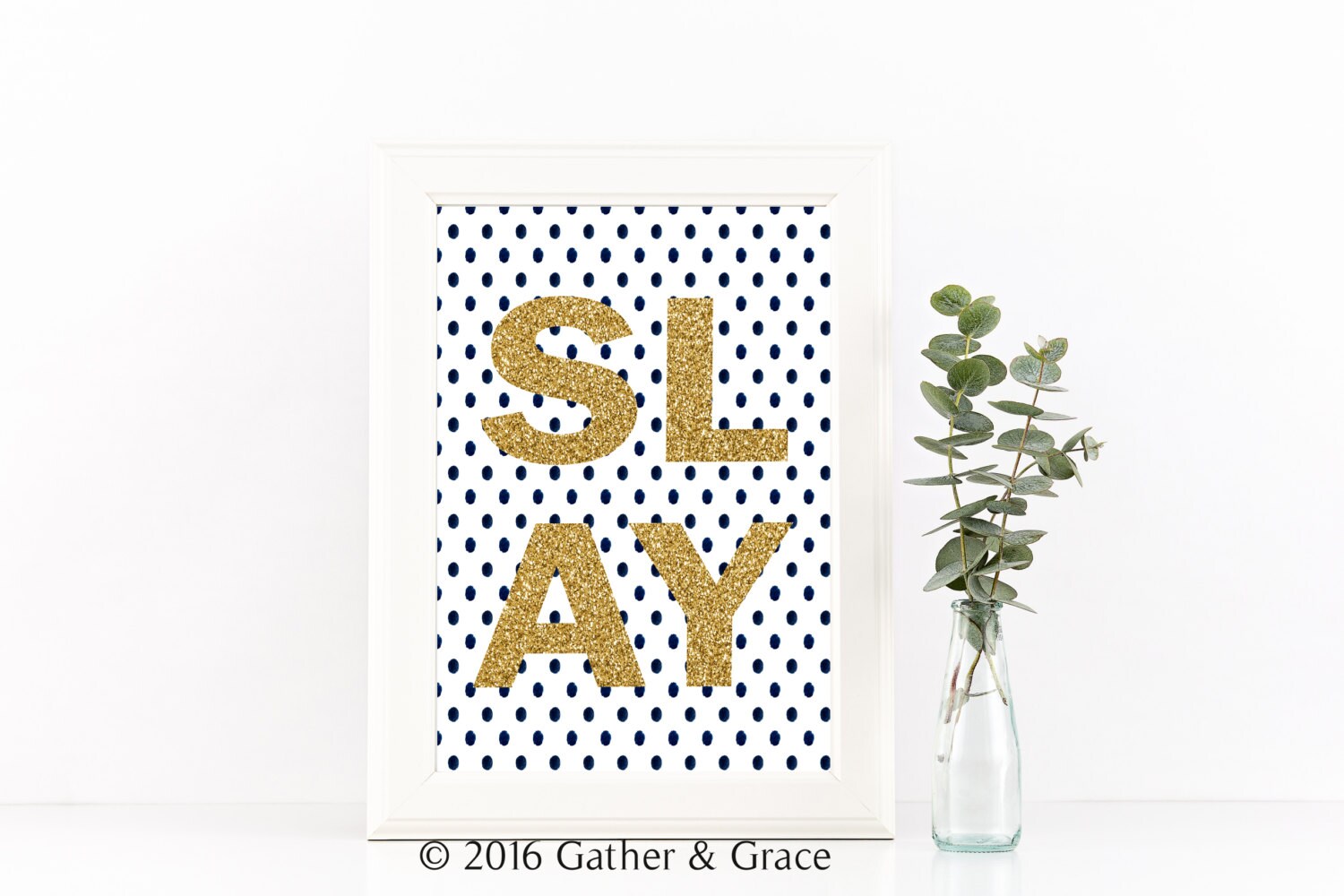 SLAY printable slay art i slay printable wall art office | Etsy