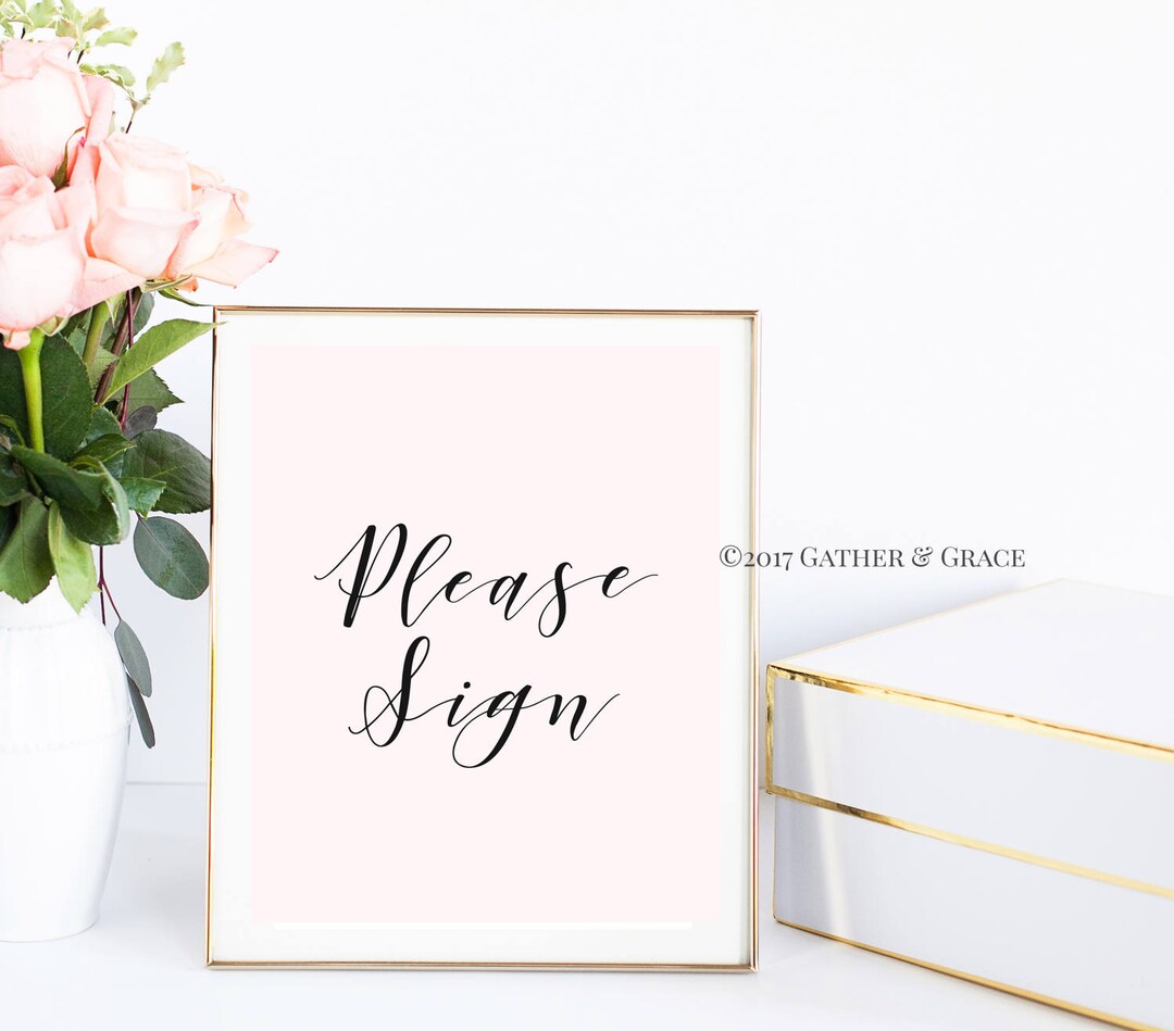 Printable, Guest Book Sign, Please Sign, Guest Book Printable, Guest ...