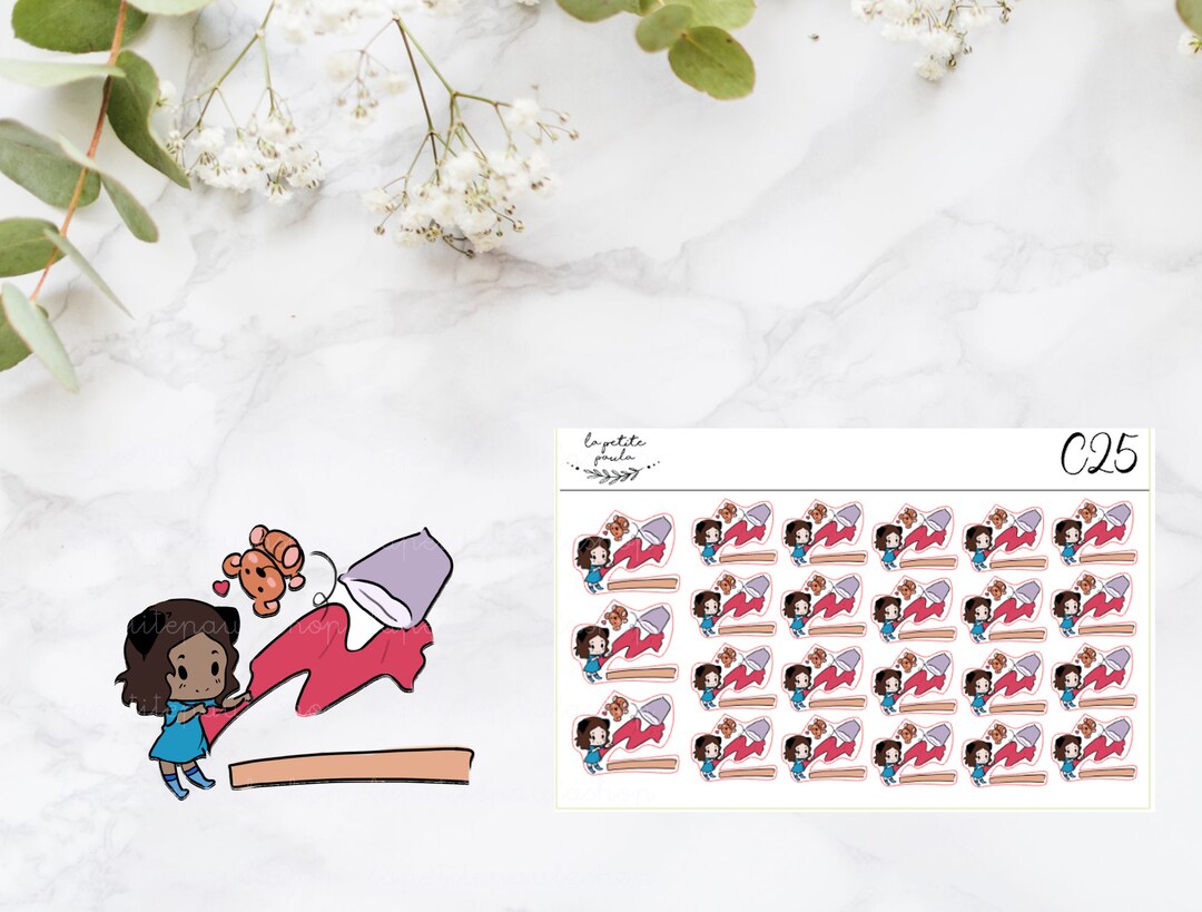 Making the Bed Change Sheets C25 Cat Theme Sticker Character With ...