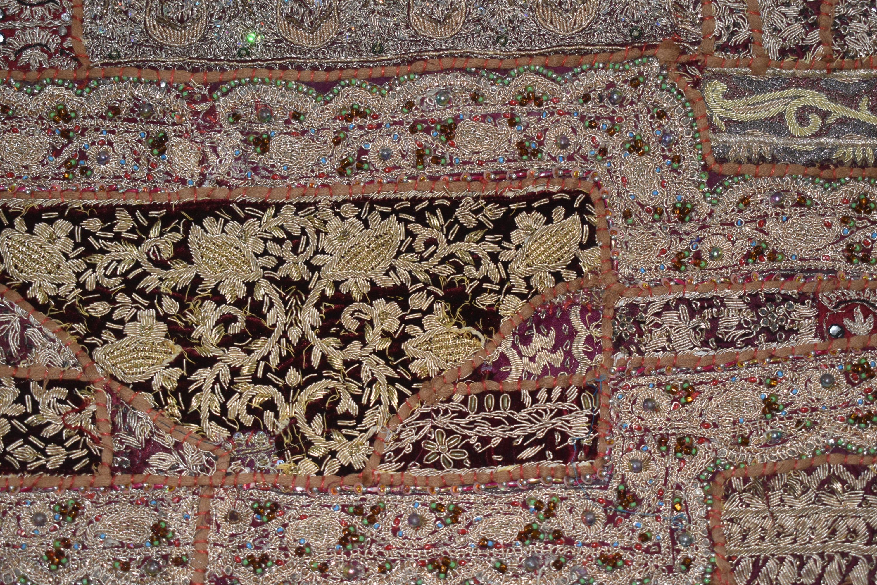 Vintage patchwork Tapestry Rajasthan embroidery wall hanging | Etsy