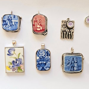 Hand Cut SMALL Blue and White Pottery Shards. Pottery. Ceramic Shards ...