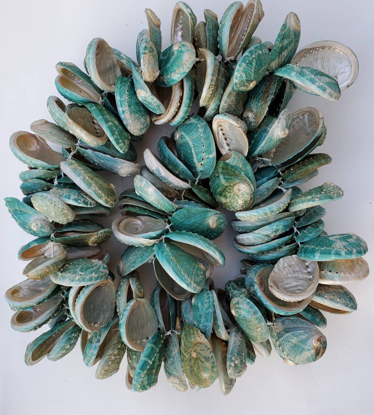 Blue Abalone Shell Table Runner. Abalone Shells Garland. - Etsy